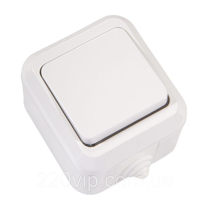 Выключатель одноклавишный IP44 MAKEL, накладной монтаж, наружный ...