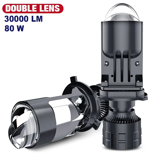 Двойная LED линза H4 Terra A82, 80W, 30000L, 12-80 В, световой чип 3570 ...