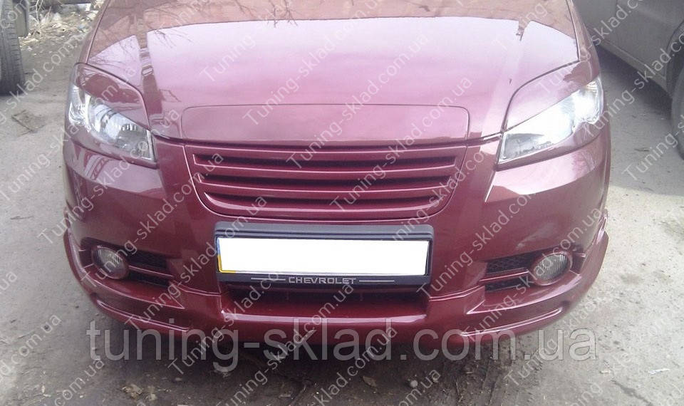 Решетка радиатора Шевроле Авео Т250 седан (тюнинг решетка для Chevrolet ...