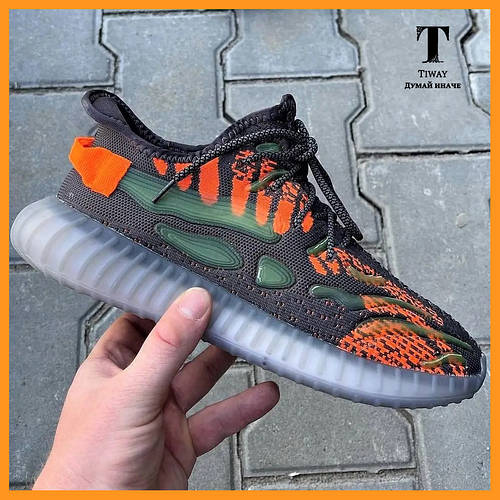 Купить Мужские Кроссовки Адидас Изи Буст в стиле ADIDAS Серые (размеры ...