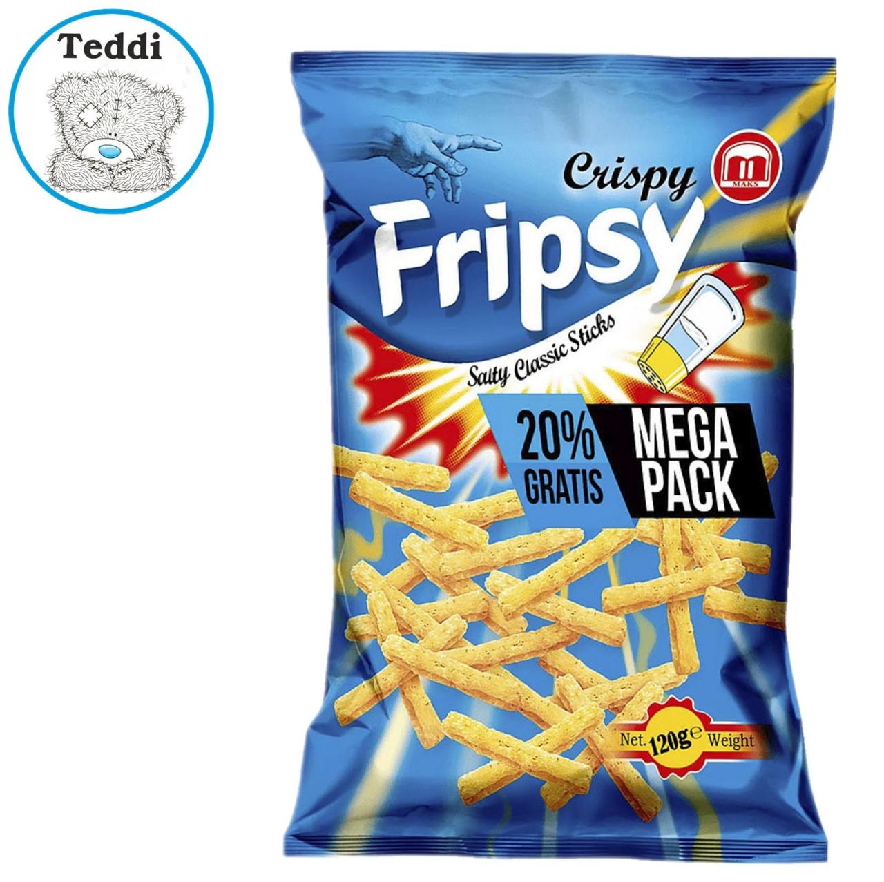 Купить Чипсы Фрипсы "Fripsy" с солью Мега пачка 120г., цена 40 ₴ — Prom ...