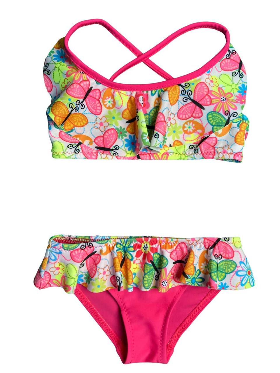 Купальник раздельный Keyzi 98 Фуксия-бабочки Papillons 2psc (ID ...