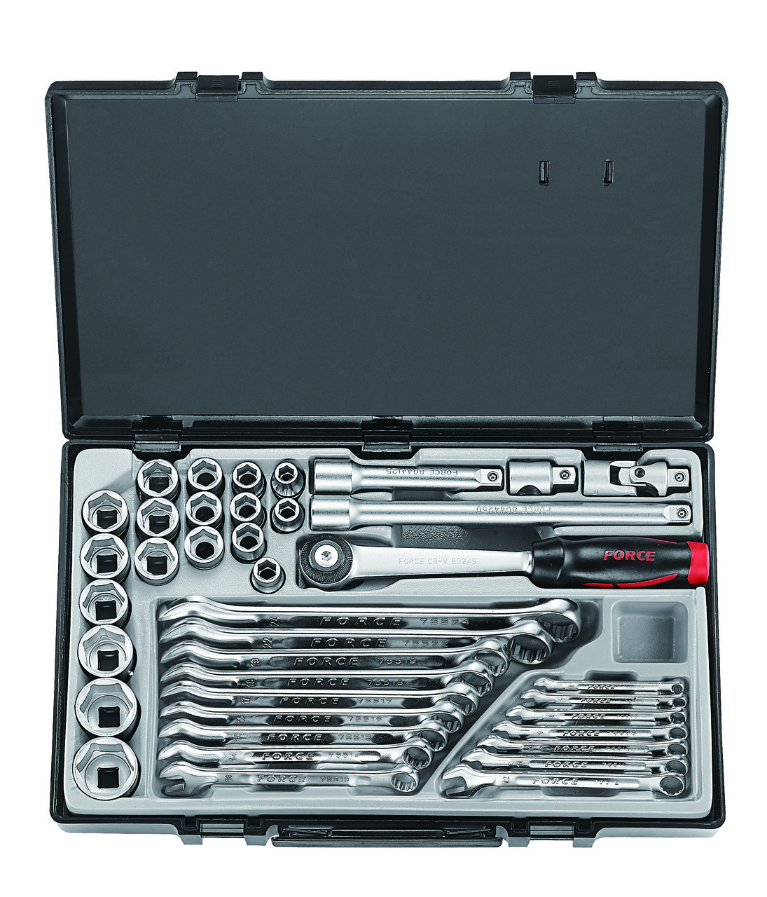 Купить 1/2" Набор инструмента 6-гр. 39 пр. (10-32 мм) (FORCE 4234B+5161 ...
