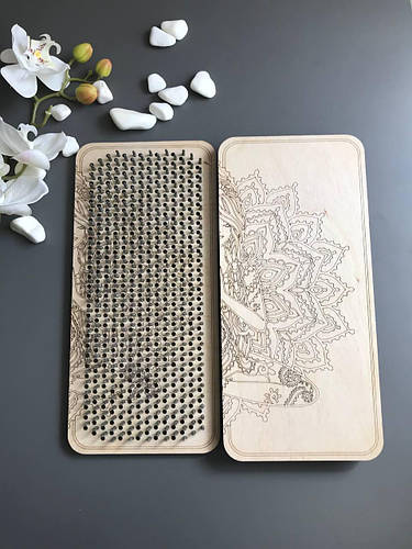 Дошка Садху із цвяхами для йоги Дошки Садху Цвяхи Садху крок 8мм Оцинковані цвяхи Hjk Id