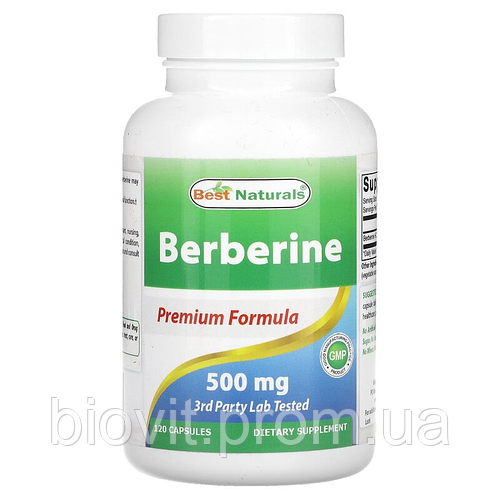 Купить Берберин (Berberine) 500 мг 120 капсул, цена 1259 ₴ — Prom.ua ...