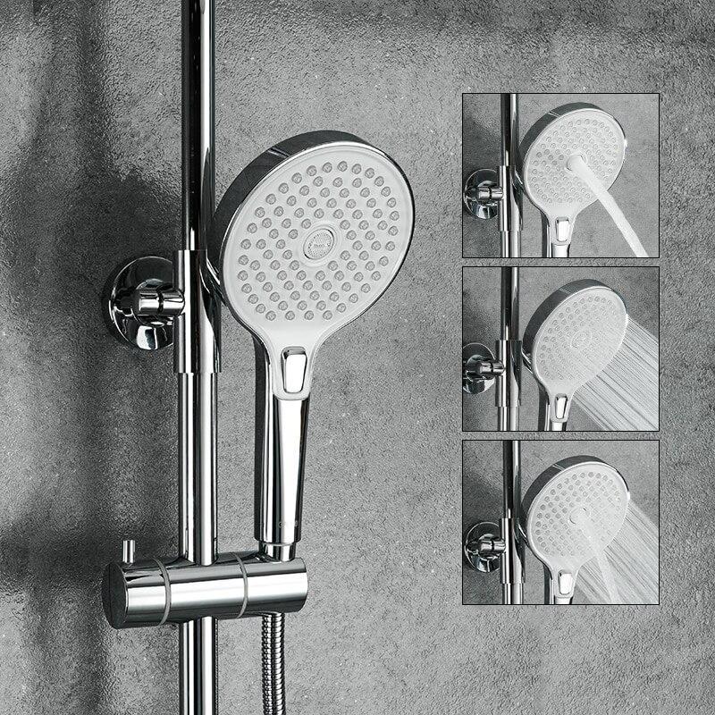 Купить Душова система з термостатом GAPPO G2403-58, вилив - перемикач на лійку 3 режими, білий ...