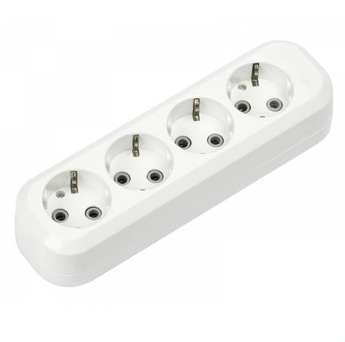 Колодка для удлинителя 4 гнезда с заземлением 16A 250V Q70 (ID ...