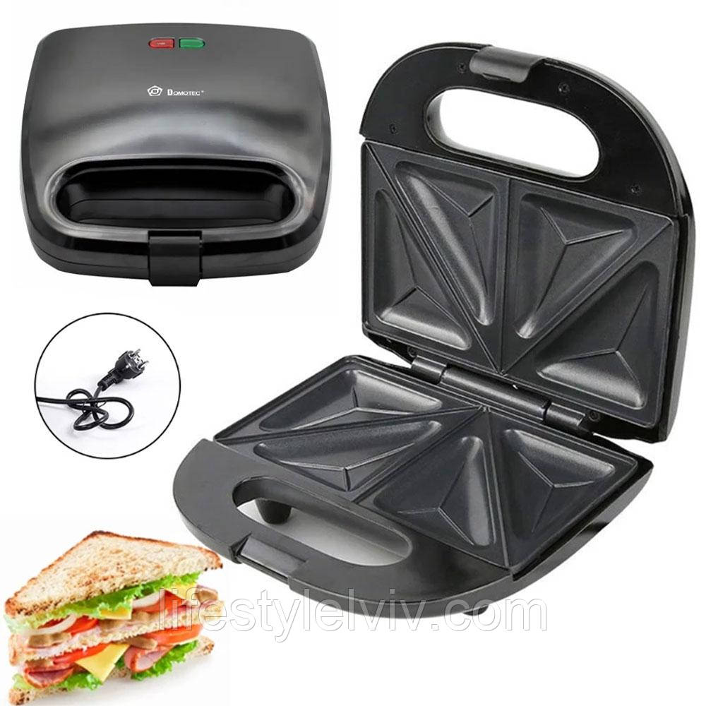 Сендвичница электрическая Domotec MS 7777 на 750 Вт с индикатором ...