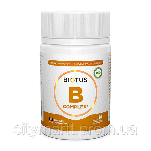 B-комплекс B-complex Biotus 50 капсул, 7586678 173 (ID#2485612882 ...