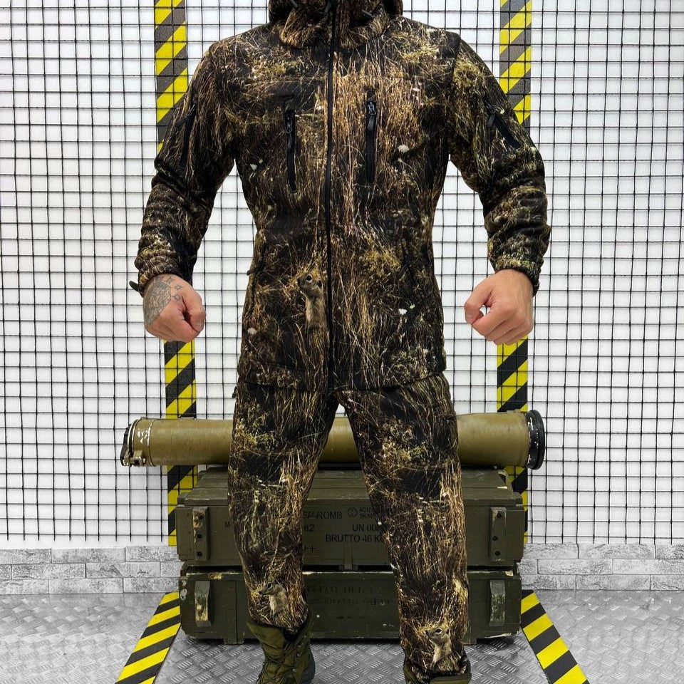 Чоловічий костюм софтшелл Shee камуфляж (M - XXL) softshell Тактична ...