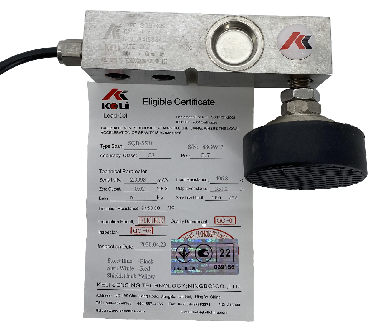 Тензодатчик Keli SQB-SS 1t (Normal quality): продаж, ціна у Києві. Ваговимірювальні датчики від ...