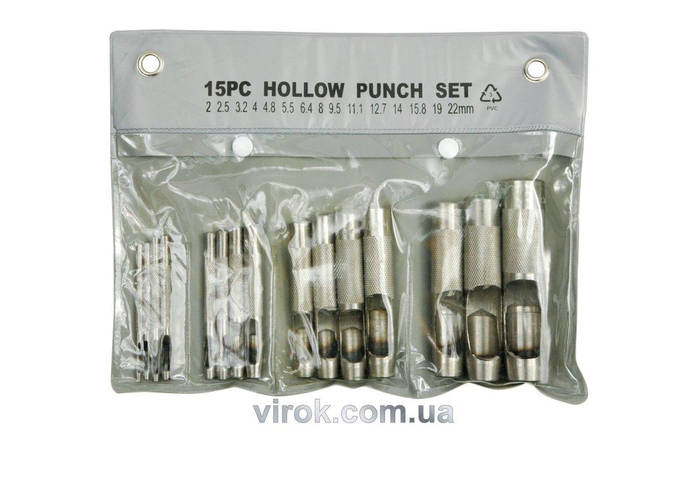 Купить Пробійник для шкіри VOREL Набір 2-22мм 15шт. [5/20], цена 569.70 ₴ — Prom.ua (ID#1940431272)