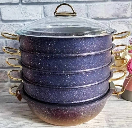 Мантоварка пароварка O.M.S. Collection 6091-C 28 см 5.8 л с гранитным ...