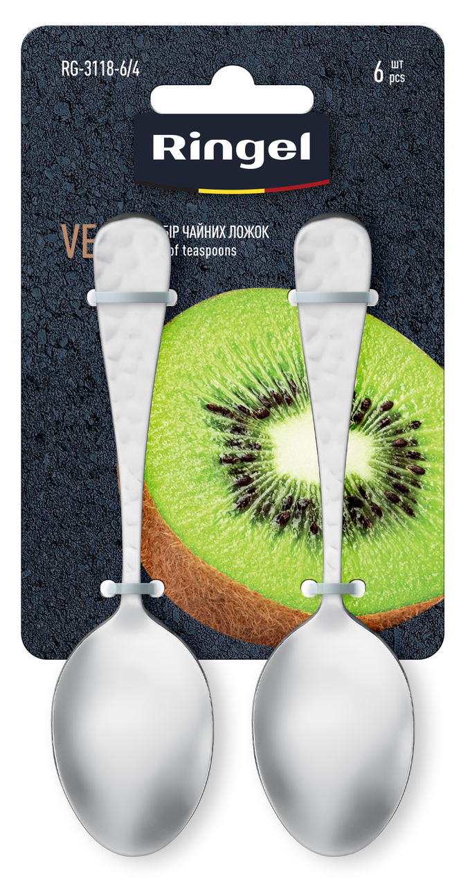 Купить Столові прилади RINGEL Vega Набір чайних ложок 6 шт. на блістері ...