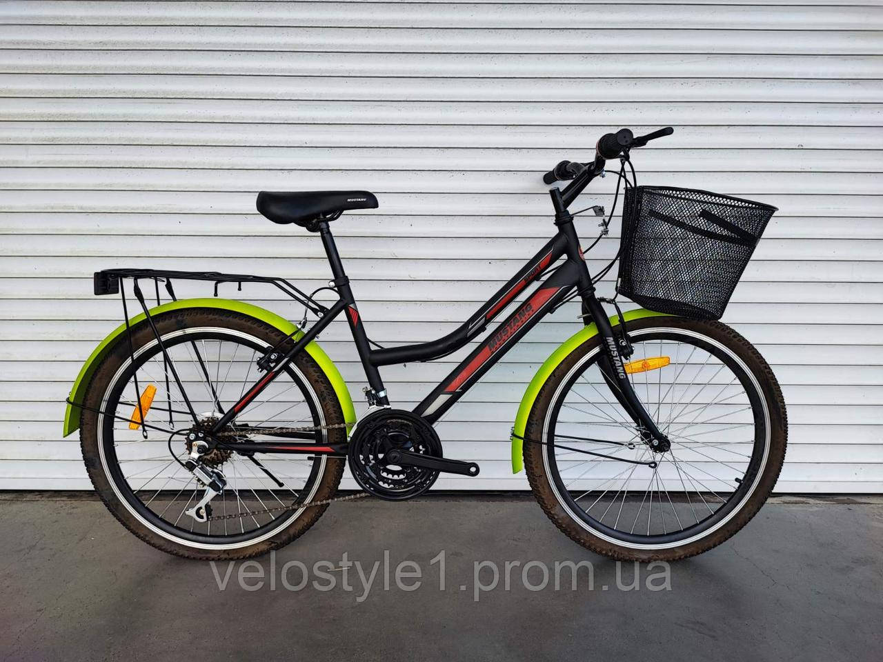 Купить Велосипед дорожный Mustang Sport 24" стальной, с корзинкой ...