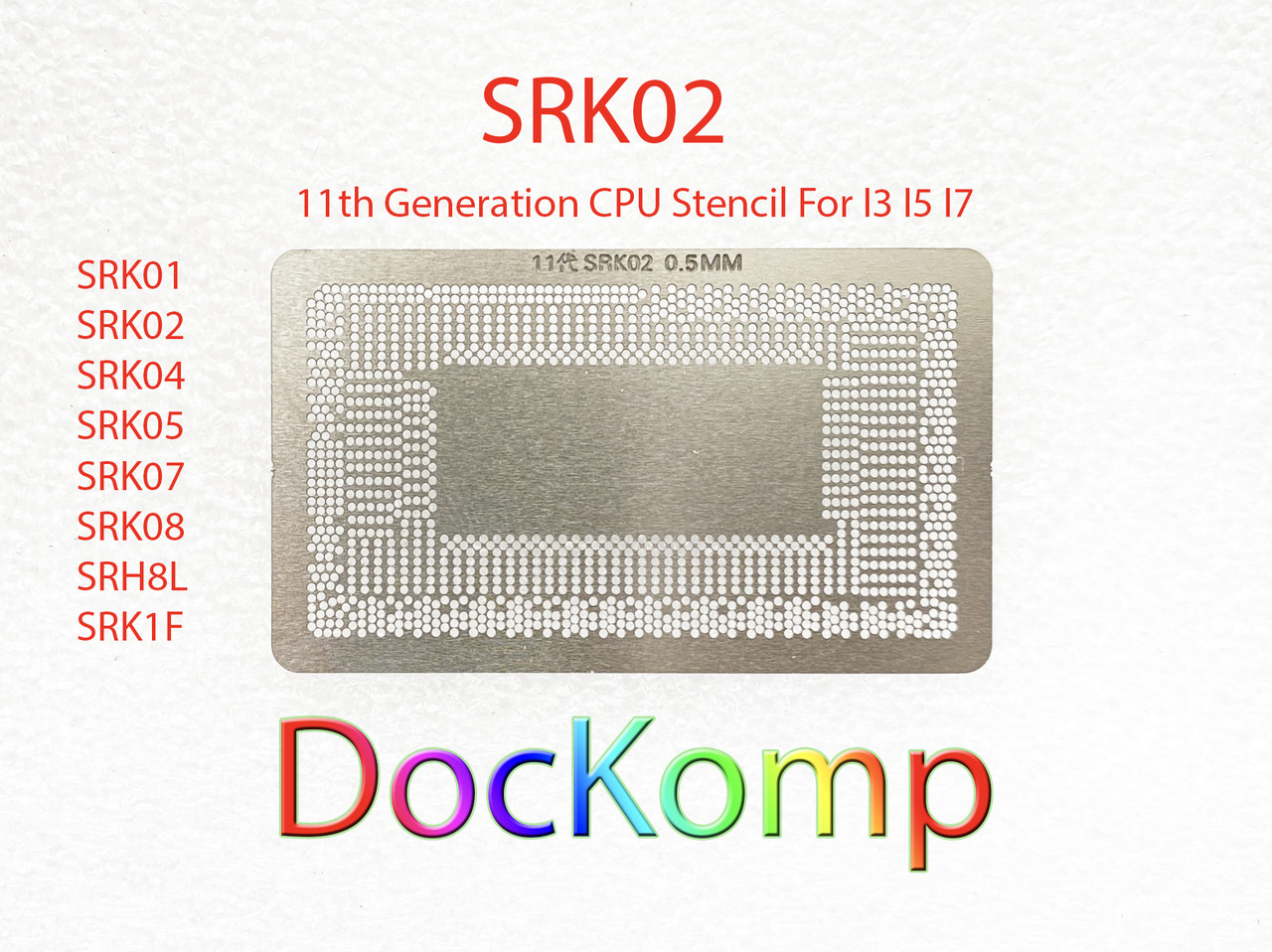 Шаблон, трафарет BGA (БГА) Ø 0.5 mm SRK01, SRK02, SRK04, SRK05, SRK07 ...