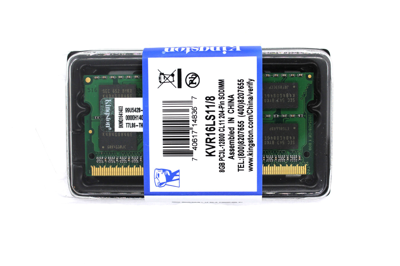 Оперативна пам'ять Kingston SODIMM DDR3L-1600 8GB PC3-12800 (KVR16LS11/8) (1.35V) (ID#975806473 ...