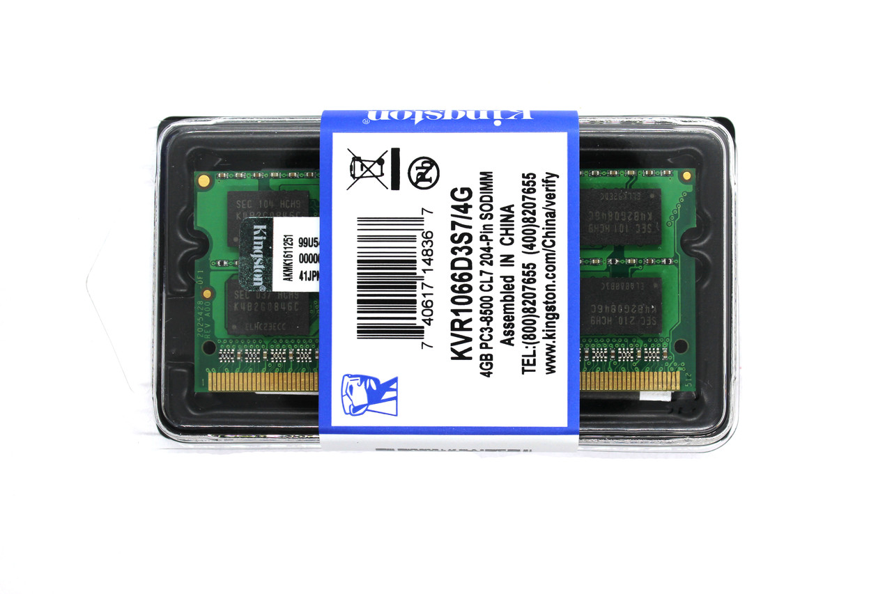 Оперативна пам'ять Kingston SODIMM DDR3-1066 4096MB PC3-8500 ...