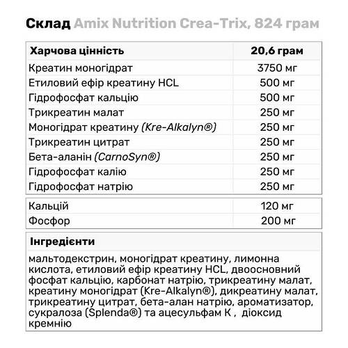 Купить Креатиновый комплекс Amix Crea-Trix 824 g (Orange), цена 1180 ₴ — Prom.ua (ID#1743577822)