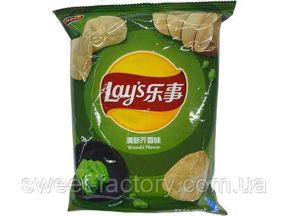 Купить Чипсы Lay's Wasabi Flavored Potato Chips China 70g, цена 249 ...