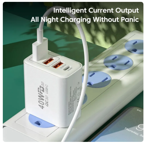 Купити Швидкий зарядний пристрій модель 43-2C 3 USB порти + порт PD QC ...