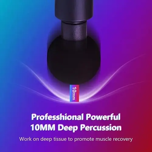 Перкуссионный портативный массажер Mini Muscle Gun с 4 насадками, кейс ...