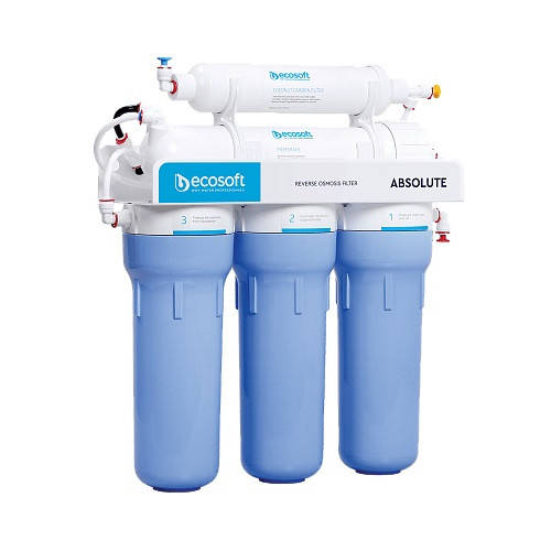 Ecosoft Фильтр обратного осмоса Absolute 5-50 (2 уголь. картриджа, 75 галл DuPont Aqualast ...