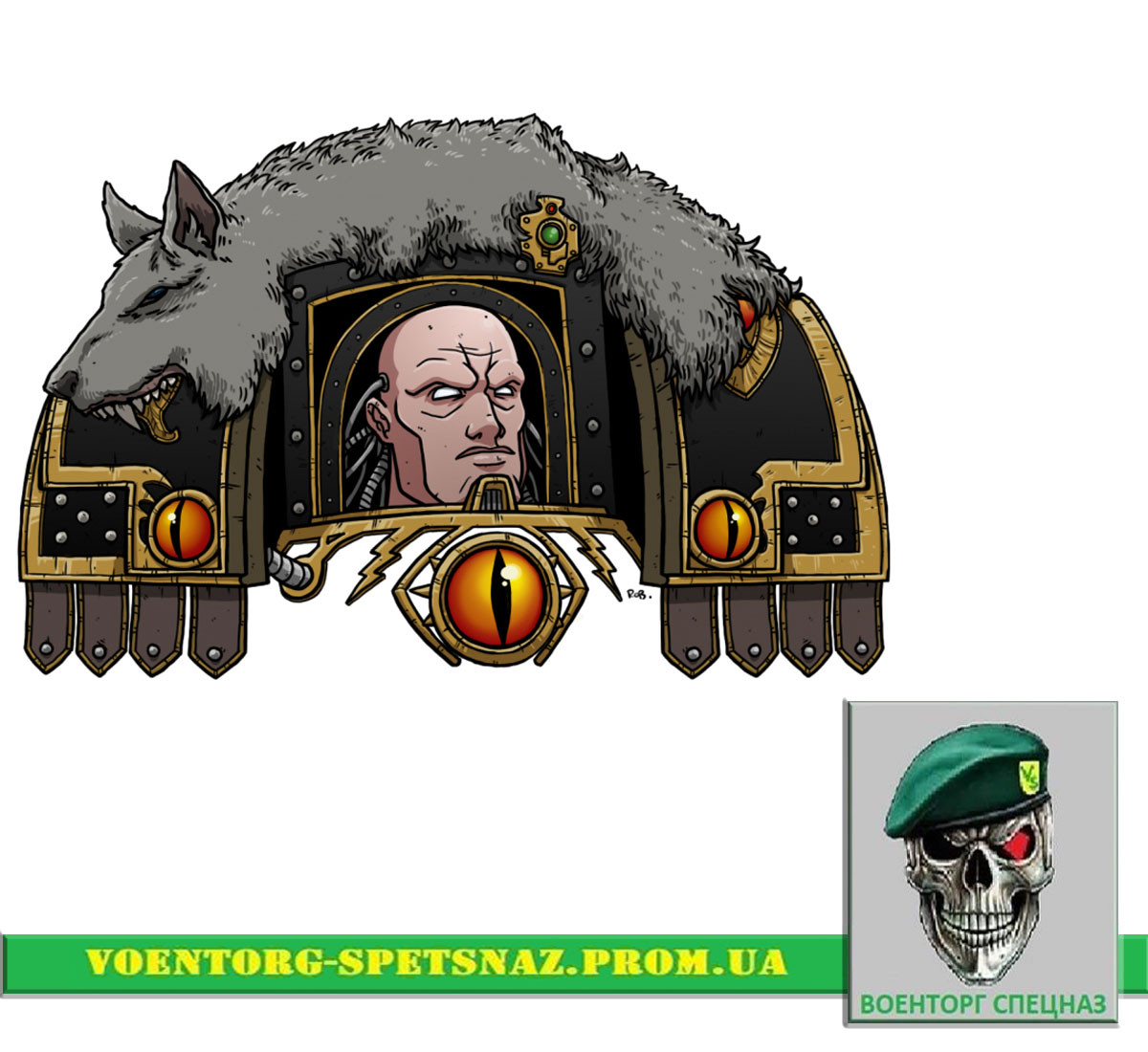 Шеврон патч "Хорус Луперкаль Примарх Лунных Волков Warhammer 40000 ...