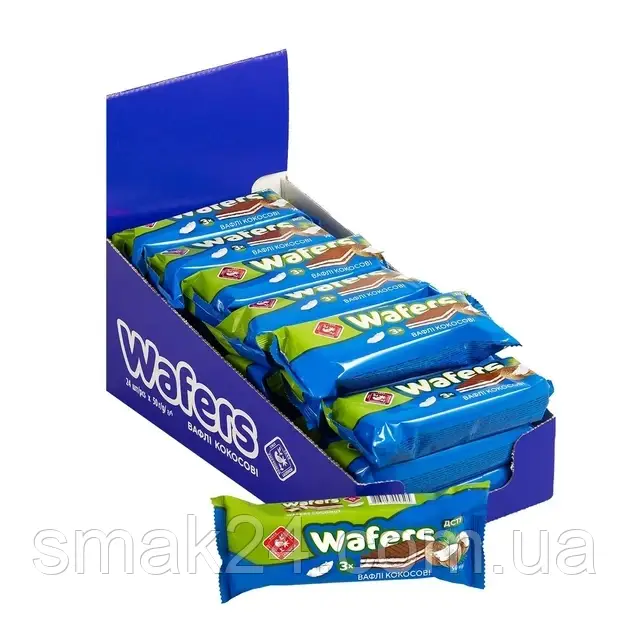 Купить Вафли кокосовые Wafers 50г (3шт) Украина, цена 8.55 ₴ — Prom.ua ...