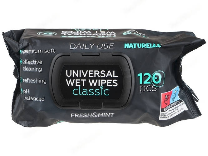 Салфетки влажные Naturelle Classic №120 клапан 1/8 (ID#1944766484 ...