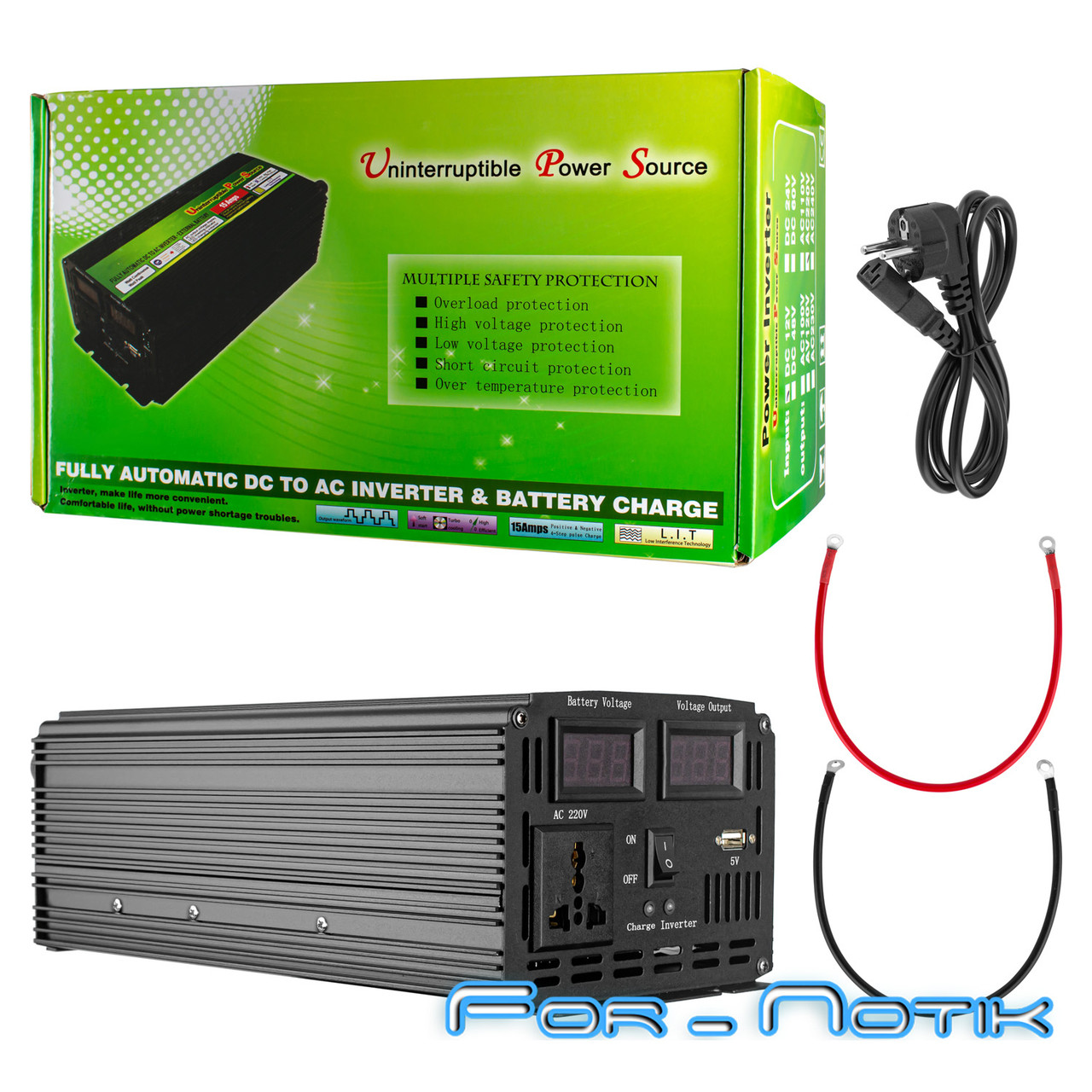 Купить Инвертор Belttt 1500W, 12V, 15A (пиковая мощность 3000W ...