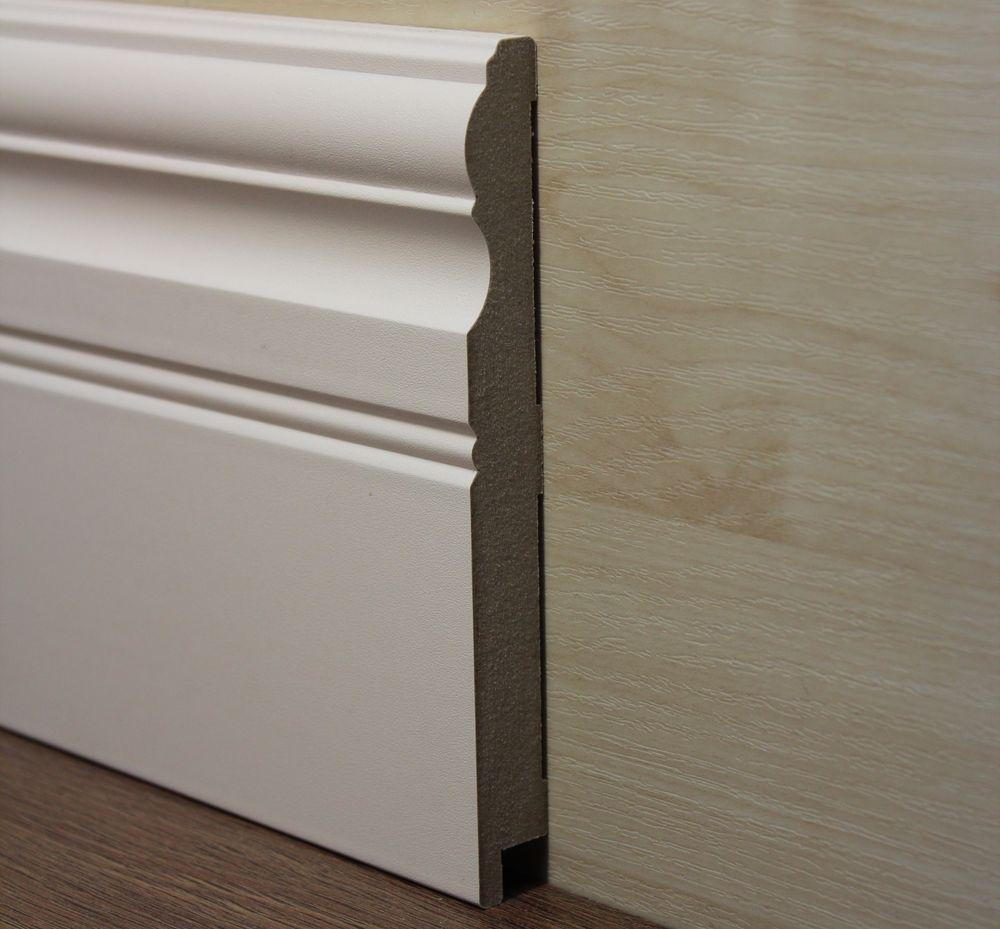 Плинтус напольный МДФ Супер Профиль ПП 16145 белый 16х145х2800 - купить ...