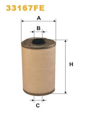 Фільтр паливний WIX 33167FE (Case ih Ford Mercedes-benz Setra Steyr ...