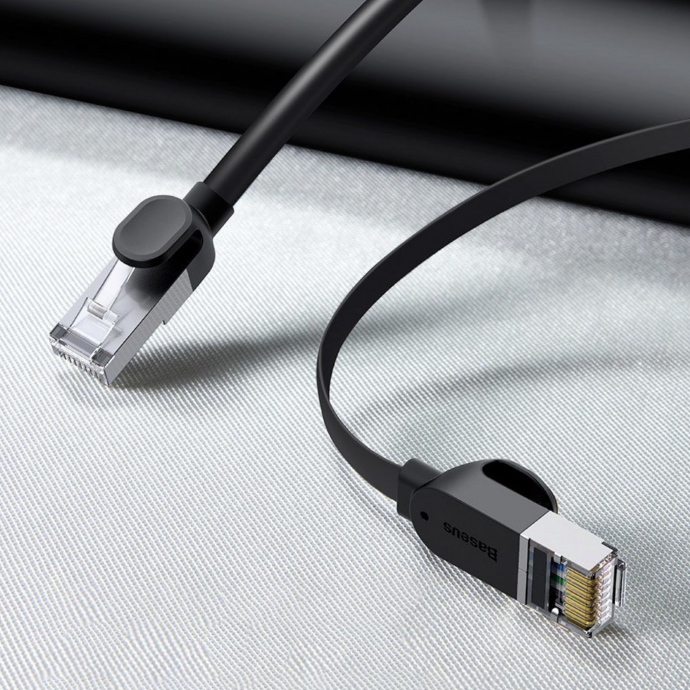 Six types of RJ45 Gigabit network cable 5m Baseus (PCWL-D01) high Speed (flat cable) Black PCWL ...