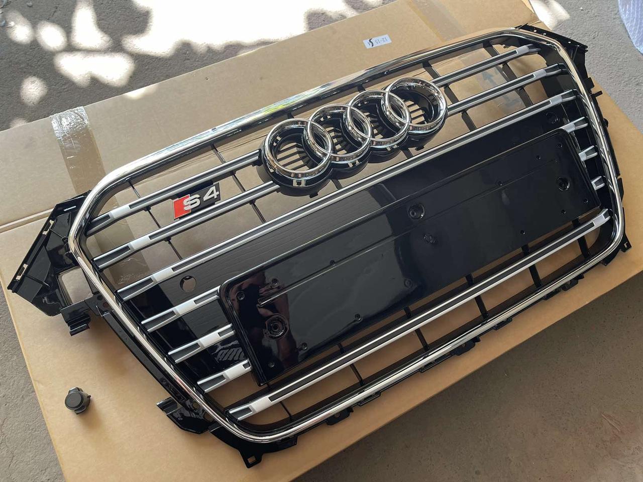 Решетка радиатора Audi A4 B8 (11-15) тюнинг стиль S4 (хром рамка) (ID ...