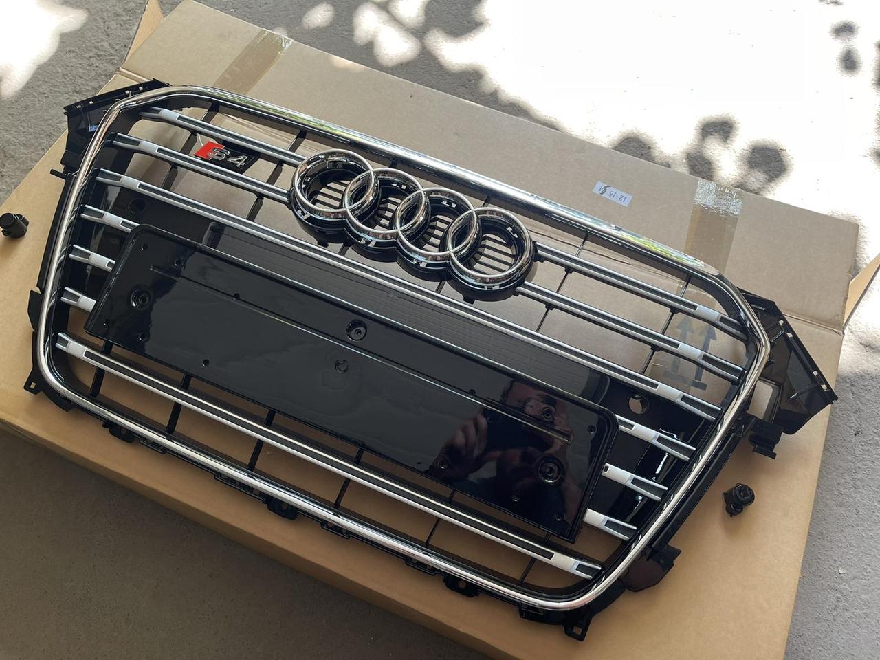 Решетка радиатора Audi A4 B8 (11-15) тюнинг стиль S4 (хром рамка) (ID ...