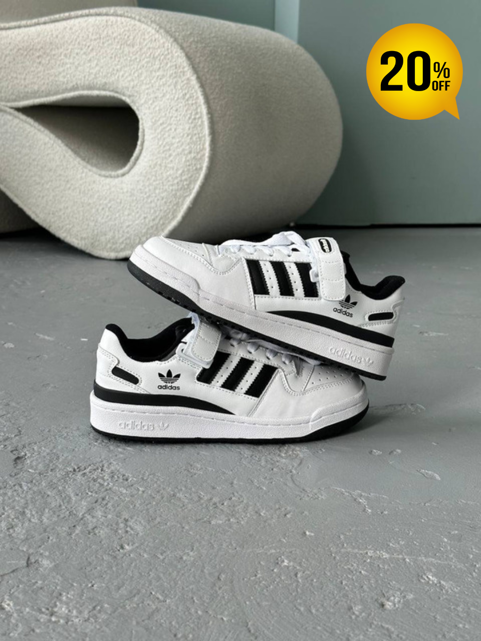 Купить Женские Кроссовки adidas forum low черно-белые кожаные ...