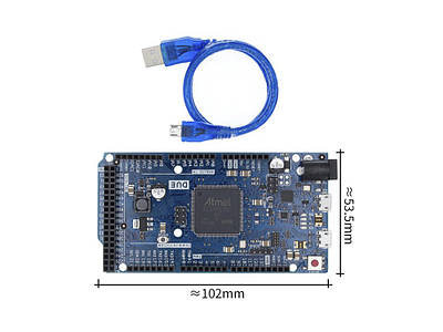 Arduino Due R3-CH340 ATMEGA16U2 ATSAM3X8E ARM c USB Blue-MEGA16U2 Синій Хіт продажу!, ціна: 914. ...