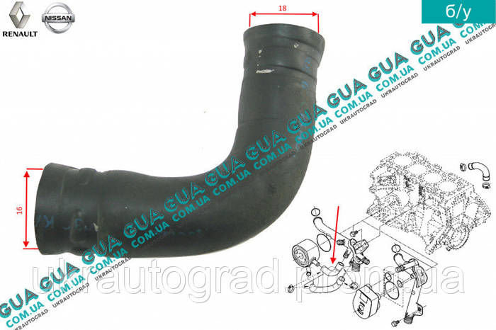 Патрубок / трубка системы охлаждения ( шланг теплообменника / масляного ...