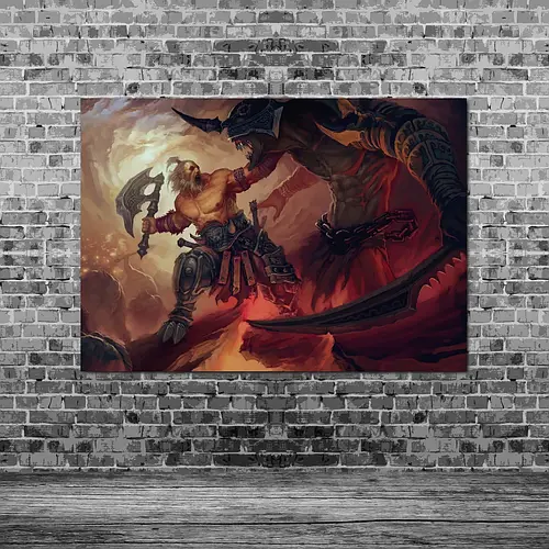 Купить Плакат "Дьябло 3, варвар, Diablo 3, barbarian", 60×85см, цена ...