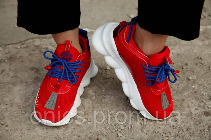 Versace Chain Reaction Red хорошее качество кроссовки и кеды хорошее ...