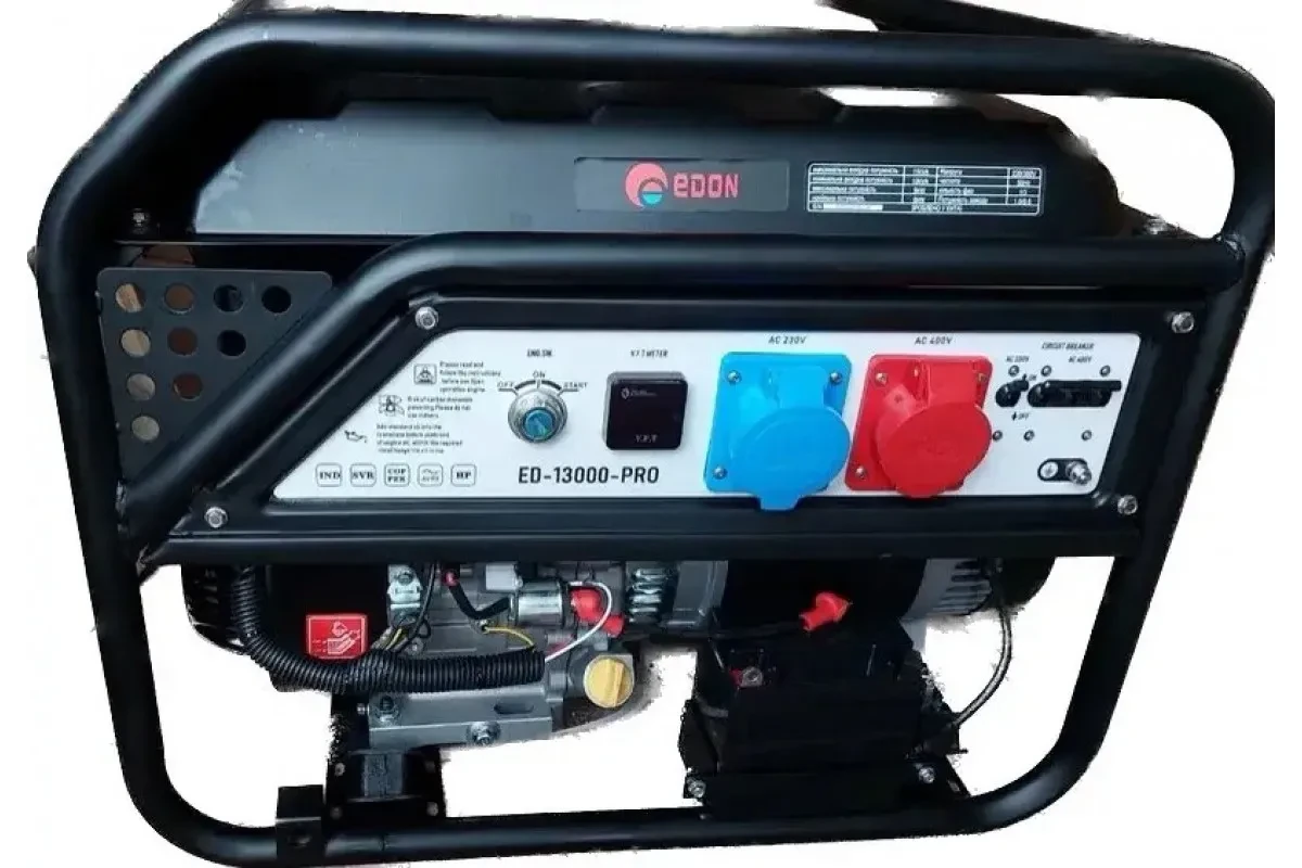 Генератор бензиновый Edon ED-13000 PRO (220/380 В, 10/11 кВт, медная ...