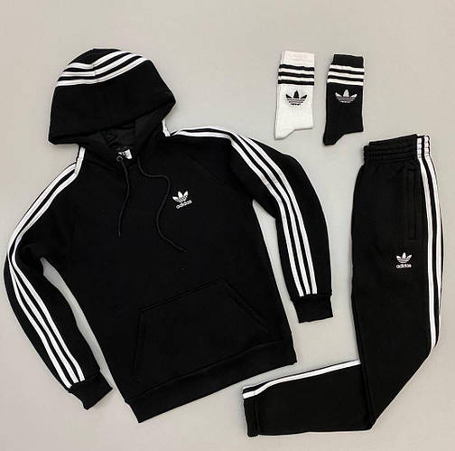 Комплект Адидас Мужской Спортивный Костюм Унисекс Adidas Черный Shoper ...