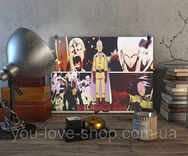 Металлический плакат Ванпанчмен "Сайтама" | One Punch Man (ID ...