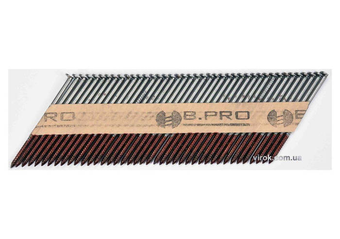 Купити Цвяхи до пневматичного пістолета VOREL: L = 65 мм, Ø = 2,8 мм, кут 34°, 3000 шт. (YT-0923 ...