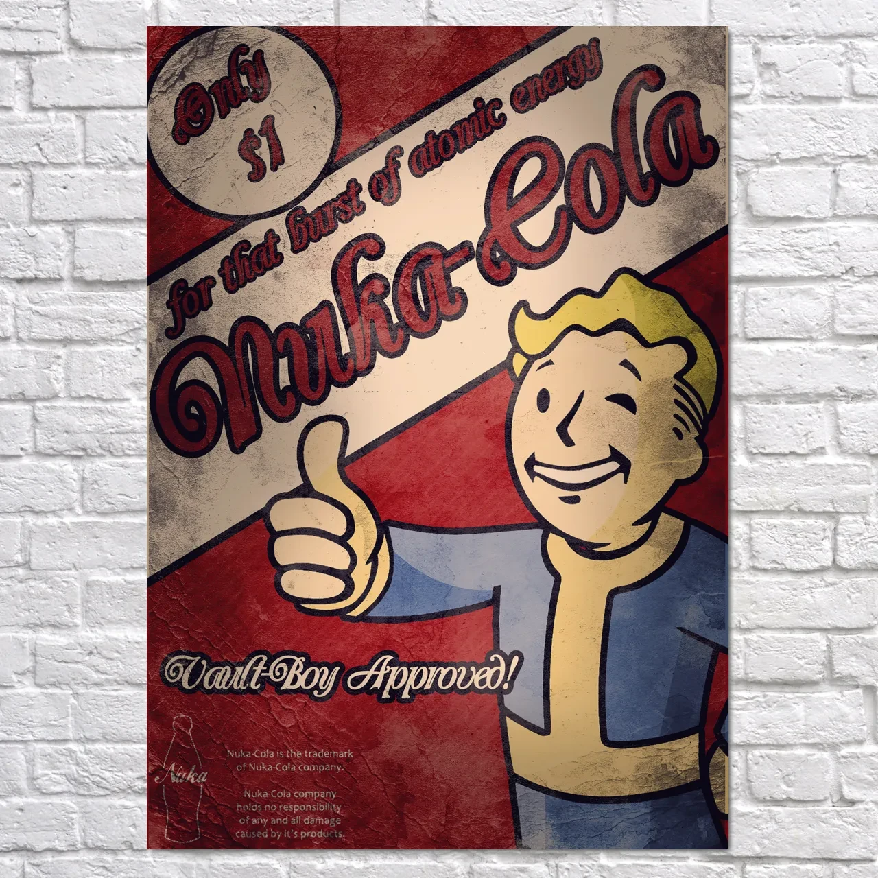 Плакат "Фаллаут, Fallout, Vault Boy Approved!", 60×43см: продажа, цена ...