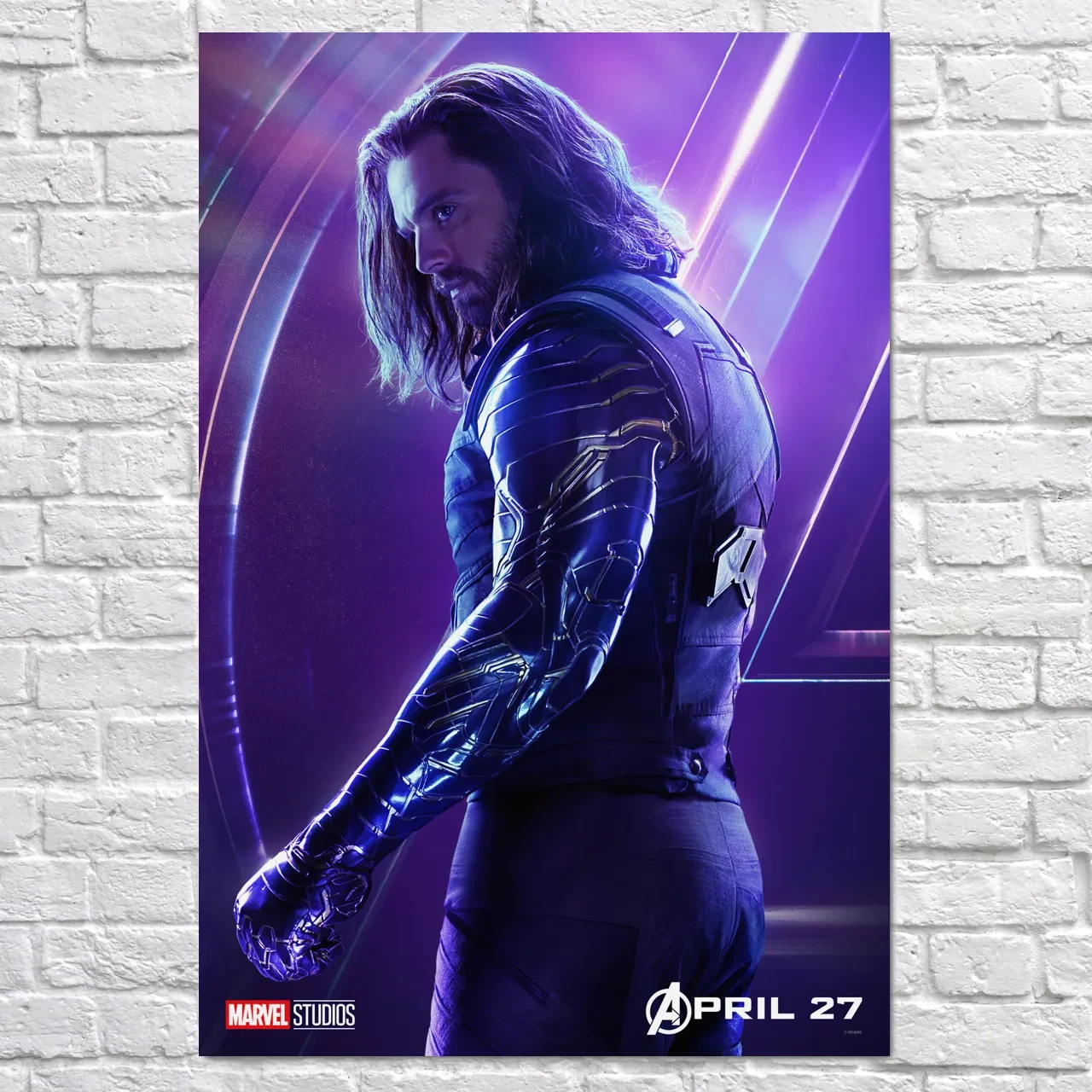 Плакат "Баки Барнс, Зимний Солдат, Avengers, Bucky Barnes", 60×41см ...