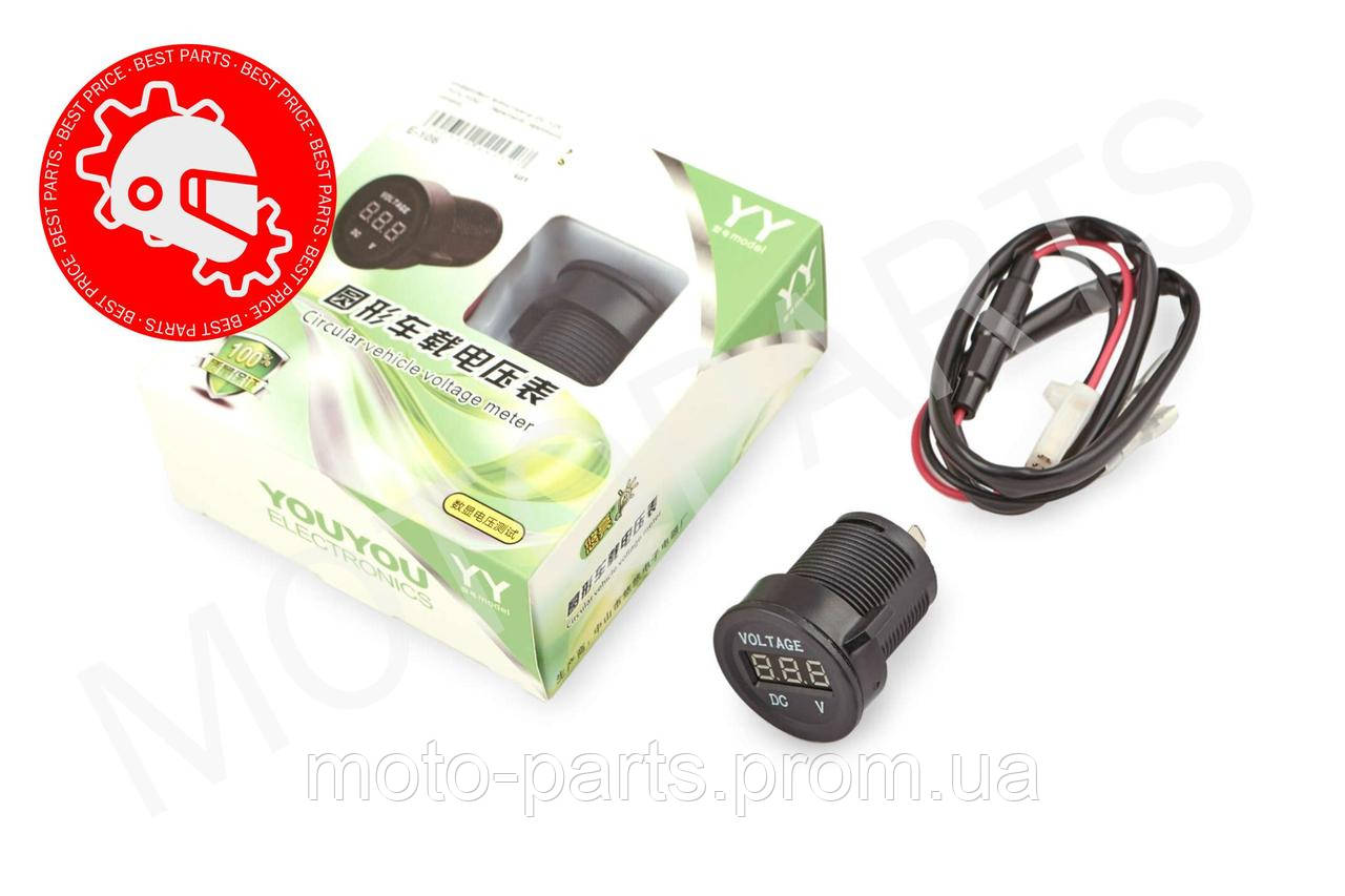 Купити Цифровий вольтметр DC 12 V (врізний, круглий, синій) YOUYOU ...