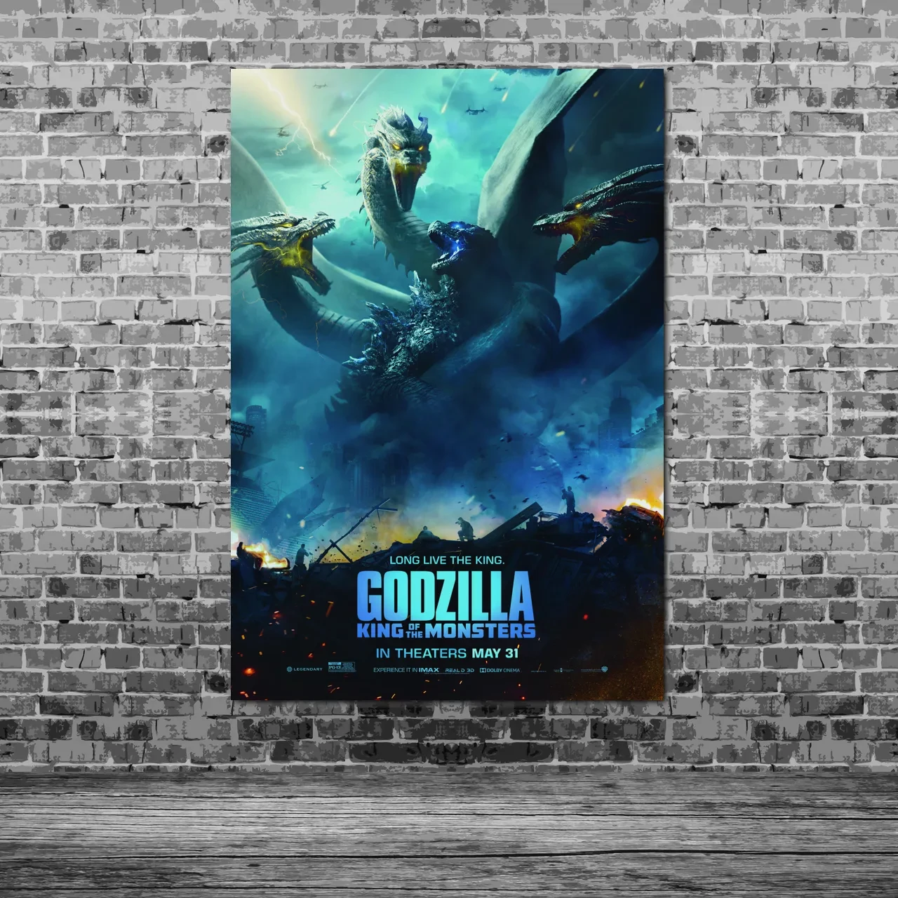 Плакат "Годзилла и Гидора, кайдзю, Godzilla 2 (2019)", 60×43см (ID ...