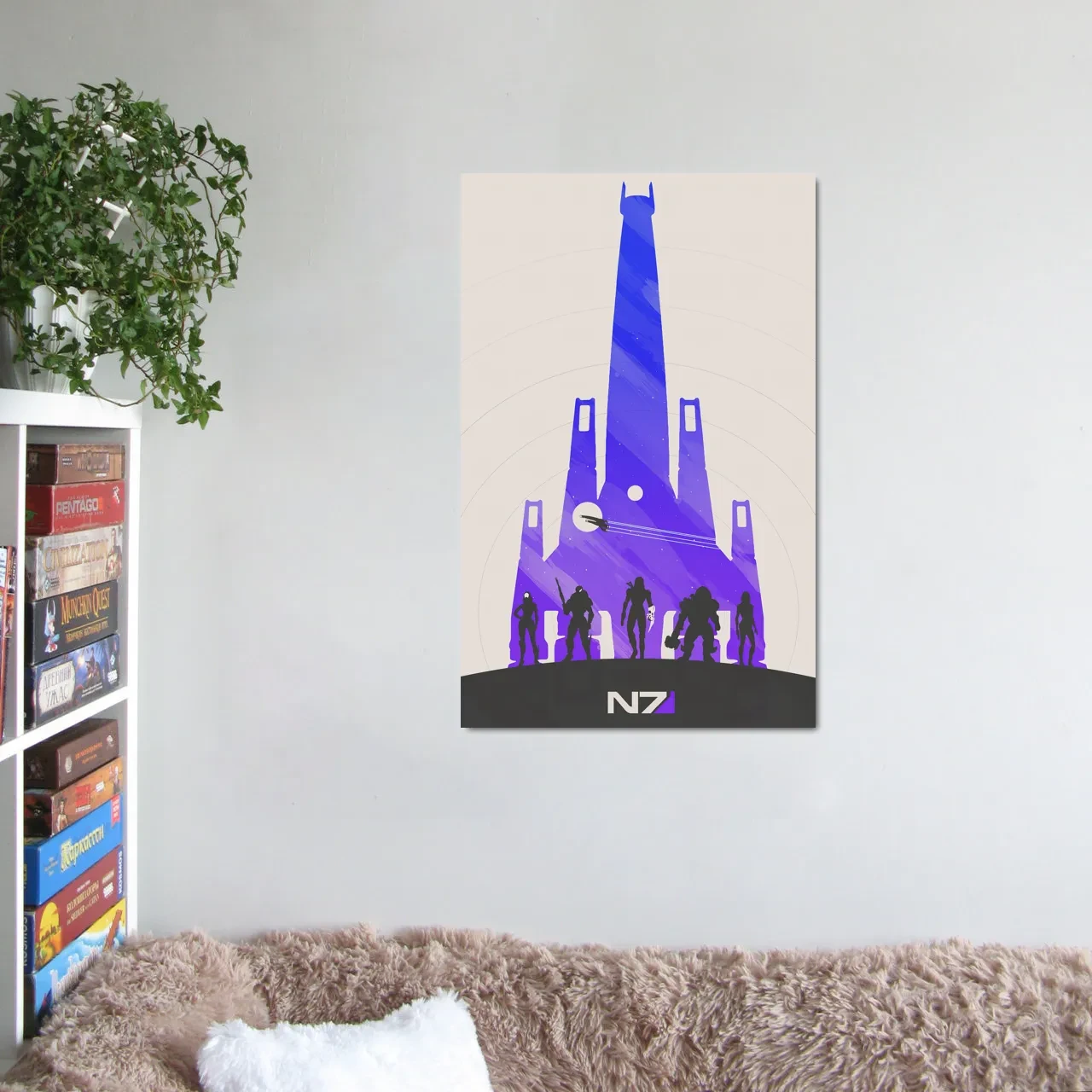 Плакат "Масс Эффект, минималистичный, Mass Effect", 42×27см (ID ...